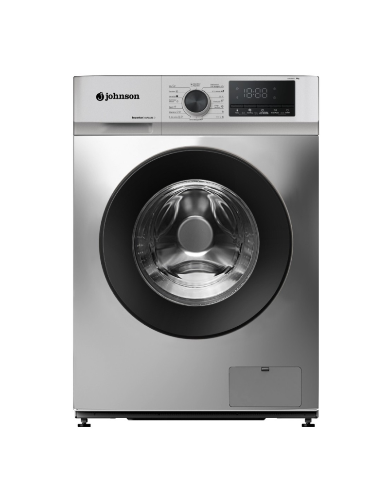 Lavadora Johnson 8kg 1400rpm Clasificación A-10% Motor Inverter Inox ...
